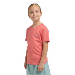 Jack Wolfskin Jungen T-Shirt "ESSENTIAL COTTON T K"sunset, coral, Gr. 164, Oberstoff: 100% BAUMWOLLE ; Kontrastmaterial 1: 100% BAUMWOLLE, Shirts