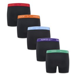 Nike Sportswear Jungen Boxershorts "NHB 5PK COLOR WB COTTON BRIEF"schwarz, Gr. L, Obermaterial: 95% Baumwolle, 5% Elasthan, Unterhosen, f&uuml;r Kinder