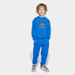 Jungen Trainingsanzug "CREW SET", blau, Gr. 116, adidas originals, Obermaterial: 70% Baumwolle, 30% Polyester, Sportanzüge