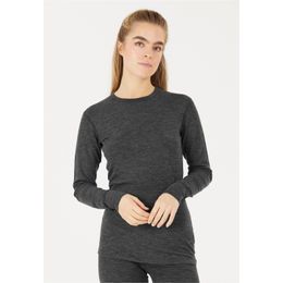 WHISTLER Damen Funktionsshirt "Cerro", schwarz, Gr. 44, meliert, 85% Wolle, 15% Lyocell, Shirts, mit atmungsaktiver Eigenschaft