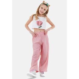 DENOKIDS Jungen Hausanzug "Flowers", Gr. 110, pink, 97% Baumwolle;3% Elasthan, bedruckt, Homewear-Sets, mit Blumenaufdruck