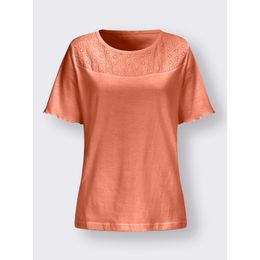 Classic Basics Damen Kurzarmshirt "Kurzarm-Shirt", orange, Gr. 54, unifarben, 100% Baumwolle, Shirts
