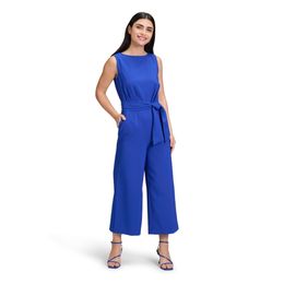 Betty Barclay Damen Overall "Damen Jumpsuit mit Eingrifftaschen", blau, Gr. 36, Obermaterial: 86% Polyester, 14% Elasthan., Overalls, Form