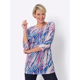 Classic Basics Damen Longshirt "Longshirt", bunt, Gr. 50, gemustert, mehrfarbig, 100% Polyester, Shirts