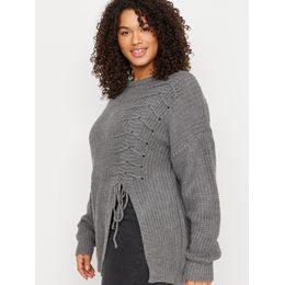 Trendyol Curve Pullover Damen Gr&ouml;&szlig;e 6XL grau