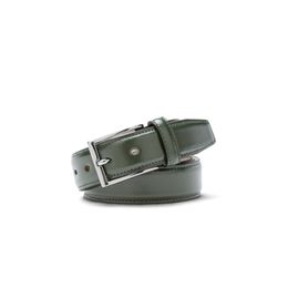 MEYER Herren Lederg&uuml;rtel "G&uuml;rtel", gr&uuml;n, Gr. 100, unifarben, Baumwolle, G&uuml;rtel, aus hochwertigen Rindleder