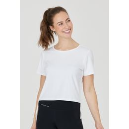 Endurance Damen Funktionsshirt "Irislie", wei&szlig;, Gr. 40, unifarben, 90% Polyester, 10% Elasthan, Shirts, im sportlichen Cropped-Look