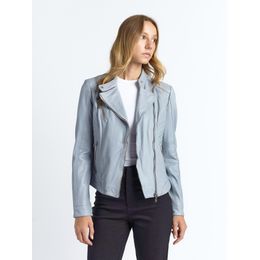 Maze Damen Lederjacke "Sally", blau, Gr. M, Obermaterial: 100% Lammleder; Futter: 100% Polyester, Jacken