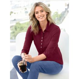 Casual Looks Damen Poloshirt "Poloshirt", rot, Gr. 50, unifarben, 50% Baumwolle, 50% Modal, Shirts