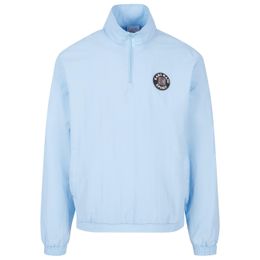 Karl Kani Damen Allwetterjacke "Karl Kani Herren KM241-045-1 Karl Kani OG Track Troyer"light blau, Gr. M, unifarben, 100% Polyamid, Jacken