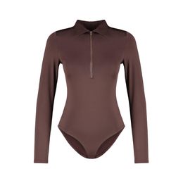 Trendyol Shirtbody Damen Gr&ouml;&szlig;e XL dunkelbraun