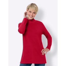 Classic Basics Damen Longshirt "Longshirt", rot, Gr. 52, unifarben, 100% Baumwolle, Shirts