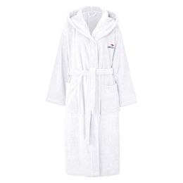 Unisex-Bademantel Kangaroos, L:125cm, wei&szlig;, Walkfrottee, Hausm&auml;ntel, "Cassidy, f&uuml;r Damen & Herren, Standardl&auml;nge & &Uuml;berl&auml;nge", mit Taschen, M&auml;nner