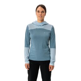 Vaude Damen Funktionsshirt "WOMEN'S TREMALZO LS SHIRT", blau, Gr. 38, Obermaterial: 88% Polyester, 12% Wolle, Shirts, R&uuml;ckentasche mit gewendetem