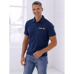 CLASSIC Herren Poloshirt "Kurzarm-Poloshirt", blau, Gr. 56, unifarben, 100% Baumwolle, Webware:100% Baumwolle, Shirts