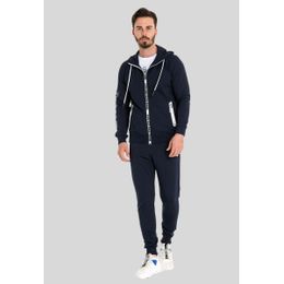 Cipo & Baxx CIPO & BAXX Herren Trainingsanzug "HOMEWEAR", blau, Gr. XL, bedruckt, 80% Baumwolle, 15% Polyester, 5% Elasthan, Sportanz&uuml;ge, mit Allover-Musterung