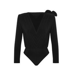 Trendyol Shirtbody Damen Gr&ouml;&szlig;e L schwarz