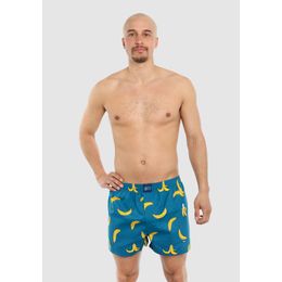 Lousy Livin Underwear LOUSY LIVIN Herren Boxershorts "Bana-Ananas Pack", Gr. M, blau, 100% Baumwolle, bedruckt, Unterhosen, mit am&uuml;santem Allover-Muster