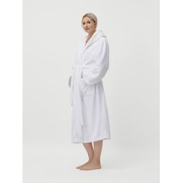 Unisex-Bademantel, L:120cm, wei&szlig;, LeGer Home by Lena Gercke, Microfaser, Hausm&auml;ntel, "Lovina, ideal f&uuml;r Sauna & Spa, Hotelbademantel, Morgenmantel",