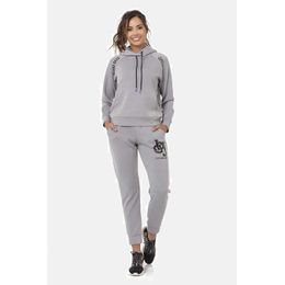 Cipo & Baxx CIPO & BAXX Damen Trainingsanzug "Homewear", grau, Gr. L, unifarben, 61% Viskose, 33% Polyester, 6% Elasthan, Sportanz&uuml;ge, mit Logo und Schriftzug,