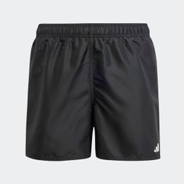 Kinder Badeshorts "SOLID SHORTS BY", schwarz-weiß, Gr. 128, adidas Performance, Web, Obermaterial: 100% Polyester, Badehosen