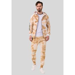 Cipo & Baxx CIPO & BAXX Herren Trainingsanzug "HOMEWEAR", braun, Gr. XXL, bedruckt, 80% Baumwolle, 15% Polyester, 5% Elasthan, Sportanz&uuml;ge, mit Allover-Musterung