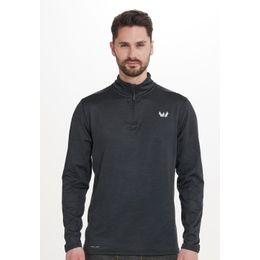WHISTLER Herren Funktionsshirt "Kalle M Waffle Midlayer", schwarz, Gr. S, unifarben, 92% Polyester, 8% Elasthan, Shirts, mit Quick Dry-Funktion