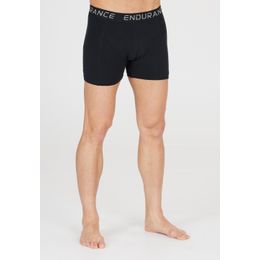 Endurance Herren Boxershorts "Burke", Gr. XXL, schwarz, 95% Baumwolle, 5% Elasthan, mehrfarbig, Unterhosen, im praktischen 3er Pack