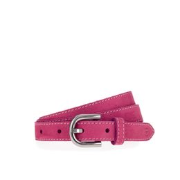 Tamaris Damen Lederg&uuml;rtel, pink, Gr. 100, unifarben, Leder, G&uuml;rtel, mit Kontrastnaht