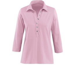 Casual Looks Damen Poloshirt "Poloshirt", rosa, Gr. 40, unifarben, 50% Baumwolle, 50% Modal, Shirts
