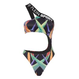 Plein Sport Kinder Monokini "Flowers"0221, schwarz, multicolorot, Gr. XXL, Obermaterial: 85% Polyester, 15% Elasthan; Futter: 90% Polyester, 10%