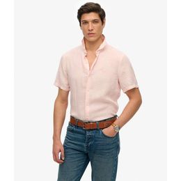 Superdry Herren Besticktes SD Vacation Leinenhemd Pink - Gr&ouml;&szlig;e: Xxl 1041009000222NSQ005
