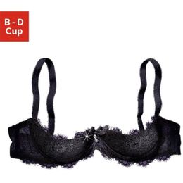 B&uuml;stenhebe, Schwarz, Gr. 75D, Petite Fleur Gold, Damen, B&uuml;gel-BHs, Material: Polyamid, Polyester, Elasthan