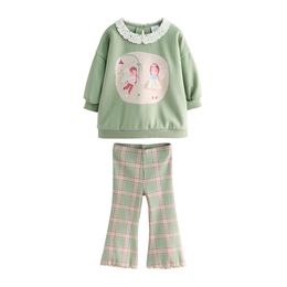 next Set: Sweatshirt und Leggings M&auml;dchen Gr&ouml;&szlig;e 92 apfel / pink / rosa / naturwei&szlig;