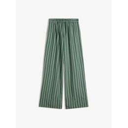 Bershka Hose Damen Gr&ouml;&szlig;e 40 dunkelgr&uuml;n / wei&szlig;