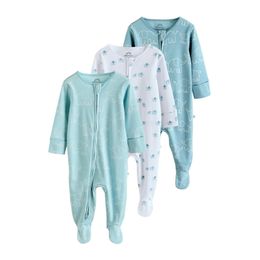 next Schlafanzug Jungen Gr&ouml;&szlig;e 74 aqua / cyanblau / hellblau / wei&szlig;
