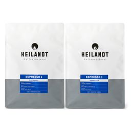 Heilandt - Espresso 1 - 2x 1kg Ganze Bohne - Intensität: 4/6