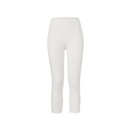 Tchibo - 3/4-Leggings mit Spitzenborte - Damen - Gr. XL - weiß