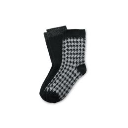 Tchibo - 2 Paar Socken mit Wollanteil - Damen - Gr. 39-42 - schwarz