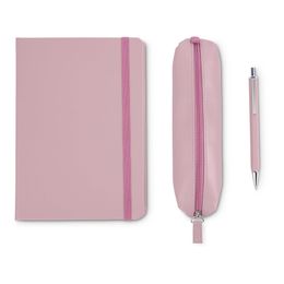 Tchibo - Notizbuch mit Stift und Etui - ros&eacute;