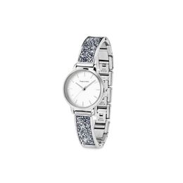 Tchibo - Damenuhr verziert mit Swarovski Kristallen - silber