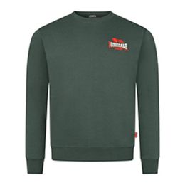 Lonsdale Sweatshirt 'Lympstone' Herren Gr&ouml;&szlig;e XXXL dunkelgr&uuml;n / rot / wei&szlig;