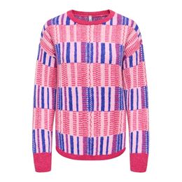 Only Pullover 'ONLIRIS' Damen Gr&ouml;&szlig;e M royalblau / rosa / hellpink