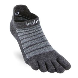 injinji Run Lightweight No-Show Merino Wool Bekleidung Unisex grau M