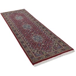 Orientteppich Theko "Benares Bidjar", rot, B:80cm H:12mm L:350cm, Schurwolle, Teppiche, Fransenteppich, reine Wolle, handgekn&uuml;pft, mit Fransen, auch als L&auml;ufer