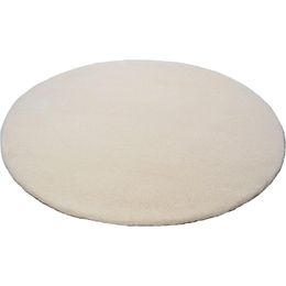 Wollteppich Theko "Amravati", wei&szlig; (wollwei&szlig;), H:28mm &Oslash;:250cm, Wolle, Teppiche, echter Berber Teppich aus Marokko, reine Wolle, handgekn&uuml;pft