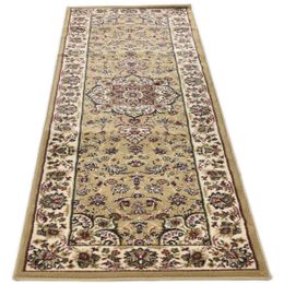 Teppich Theko "Hamadan 359", braun (camel), B:80cm H:10mm L:250cm, Polypropylen, Teppiche, Teppich, Kurzflor, Orient-Optik, auch als L&auml;ufer