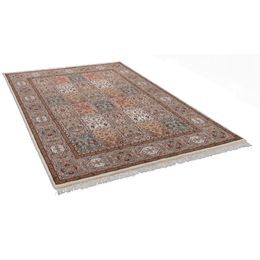Orientteppich Theko "Benares Bachtiari" Gr. 4, braun (braun, creme), B:170cm H:12mm L:240cm, Schurwolle, Teppiche, Fransenteppich, reine Wolle, handgekn&uuml;pft, mit Fransen