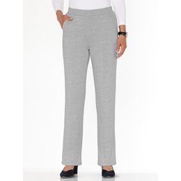 Schlupfhose Classic Basics, Damen, Gr. 52, Normalgr&ouml;&szlig;en, grau (grau, meliert), 50% Baumwolle, 50% Polyester, unifarben, Hosen Schlupfhose