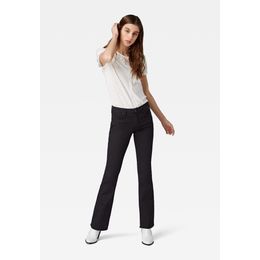 Bootcut-Jeans Mavi "BELLA MID-RISE", Damen, Gr. 26, Länge 32, schwarz (double schwarz str), Stoff, 56% Baumwolle, 28% Polyester, 14% Viscose, 2% Elasthan, bootcut fit lang, Jeans, Schmale Bootcut